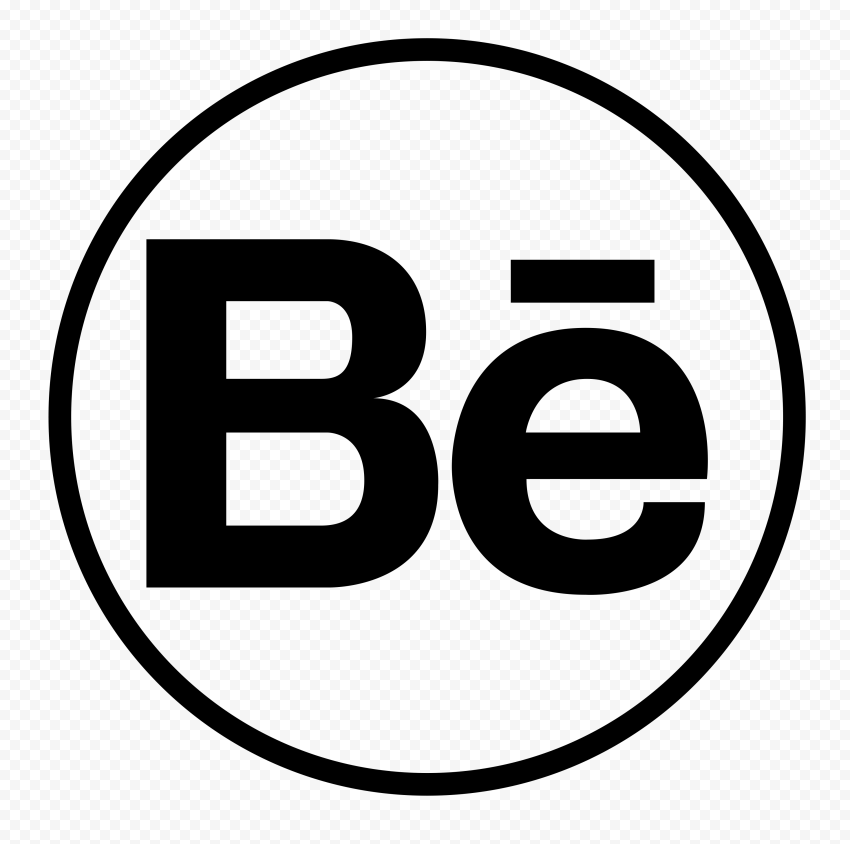 HD Behance BE Black Round Icon Sign Symbol PNG | Citypng