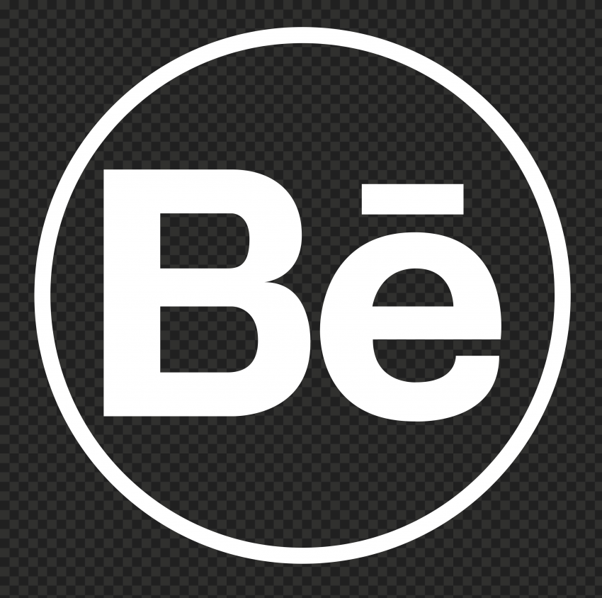 HD Behance BE White Round Icon Sign Symbol PNG | Citypng