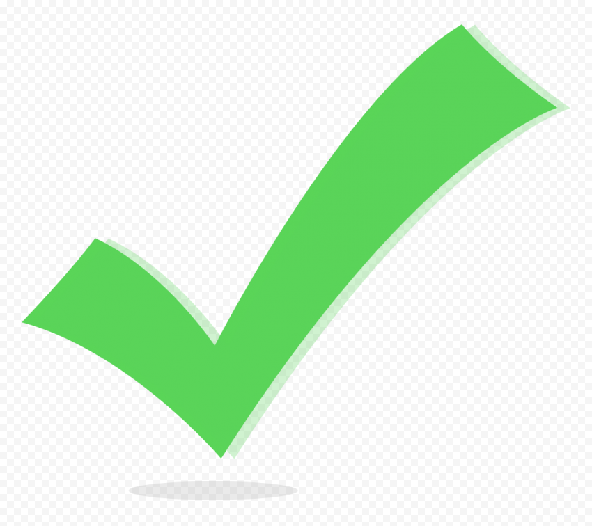 HD Green Illustration Cartoon Tick Mark Image Icon PNG | Citypng