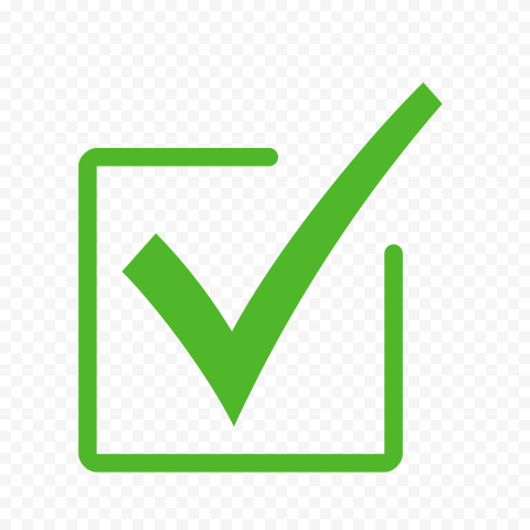 HD Green Checkbox Tick Mark Symbol Icon PNG | Citypng