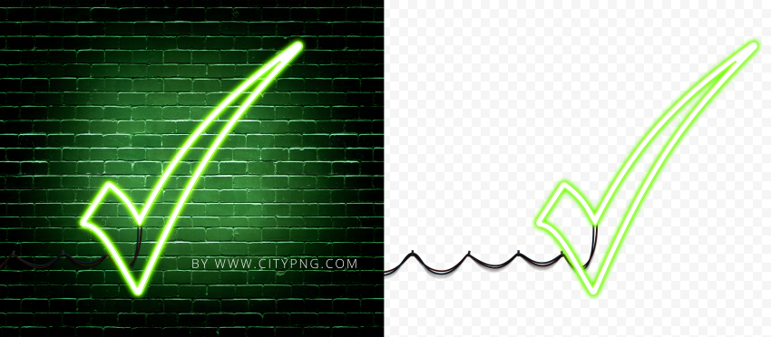 HD Green Outline Mark Tick Symbol Icon Sign PNG | Citypng