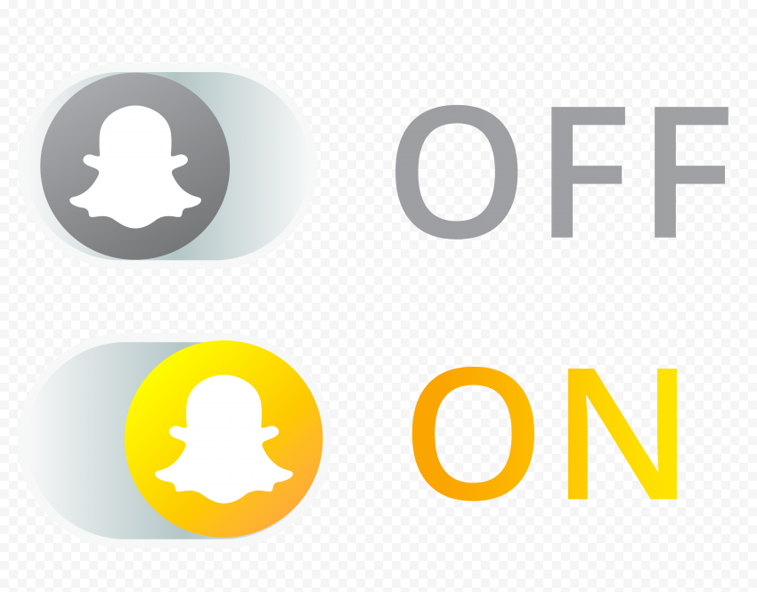 HD Two Snapchat Web Buttons On Off Icons PNG Image | Citypng