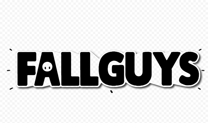 HD Fall Guys Black Text Logo With Shadow PNG | Citypng