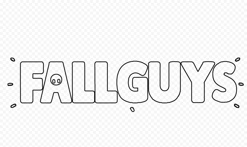 HD Fall Guys White Text Logo PNG | Citypng