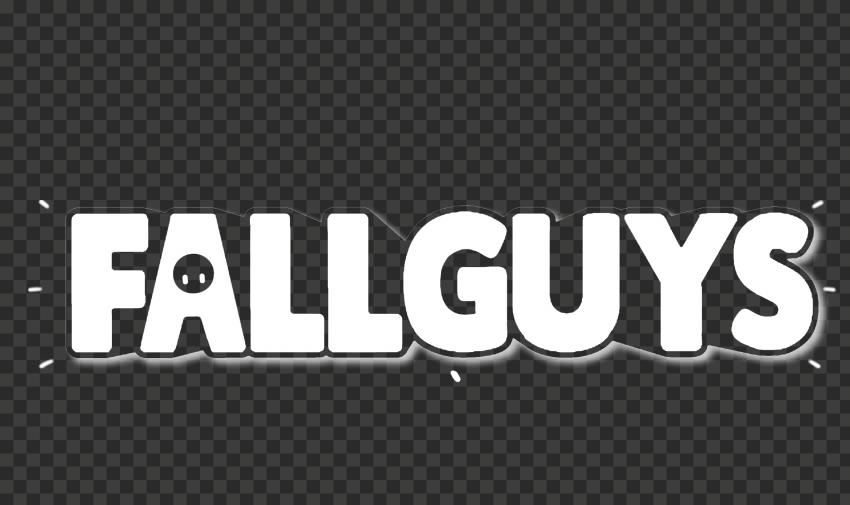 HD Fall Guys White Text Logo With Shadow PNG | Citypng