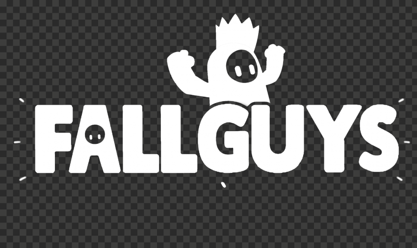 HD Fall Guys White Text Logo With Shadow PNG | Citypng