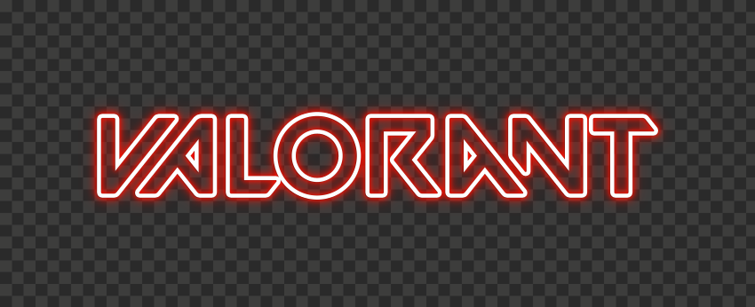 HD Valorant Light Red Neon Text Logo PNG | Citypng