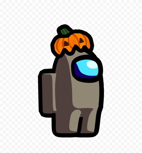 HD Tan Among Us Character Pumpkin Hat PNG | Citypng