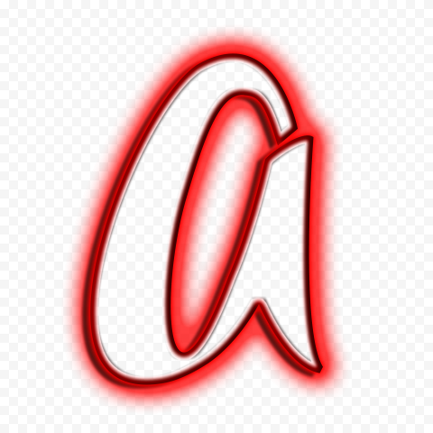 HD Red A Letter Alphabet Outline Neon PNG | Citypng