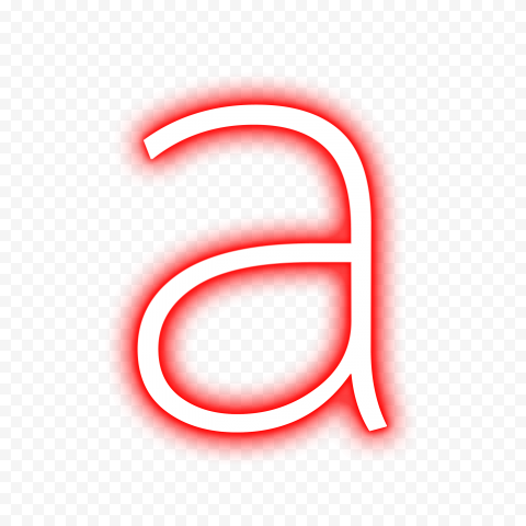 HD Red A Letter Alphabet Outline Neon PNG | Citypng