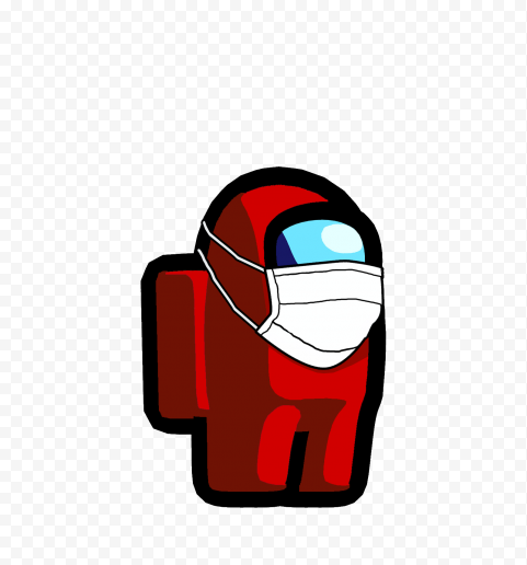 HD Red Among Us Character Coronavirus Mask PNG | Citypng