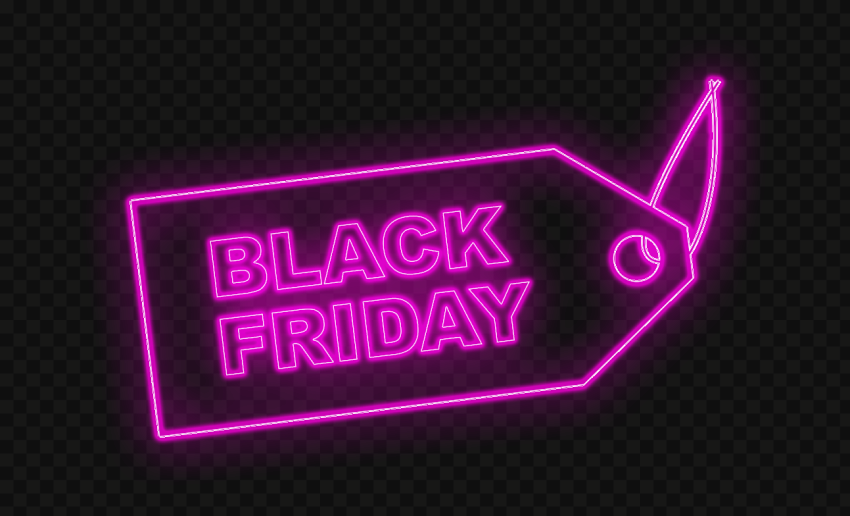 HD Black Friday Tag Pink Neon Sign PNG | Citypng