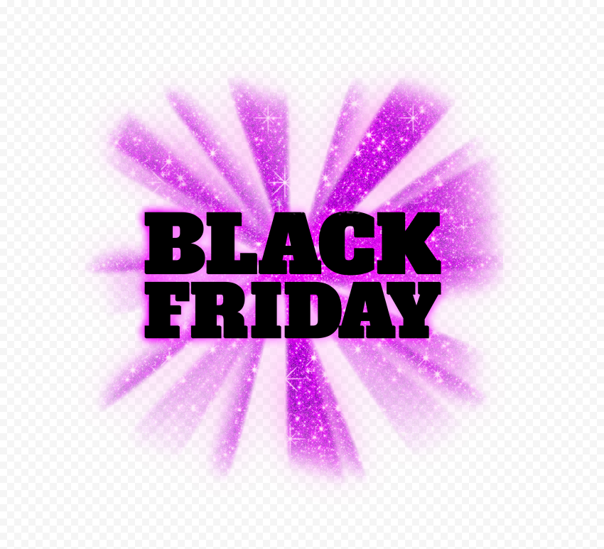 HD Beautiful Black Friday Purple Glitter Logo PNG | Citypng