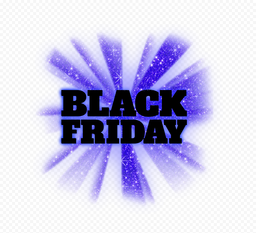 HD Beautiful Black Friday Blue Glitter Logo PNG | Citypng