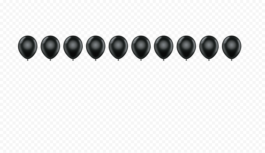 HD Black Balloons Horizontal Border PNG | Citypng