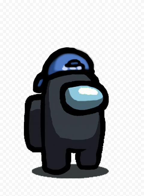 HD Black Among Us Character With Backwards Baseball Cap PNG | Citypng