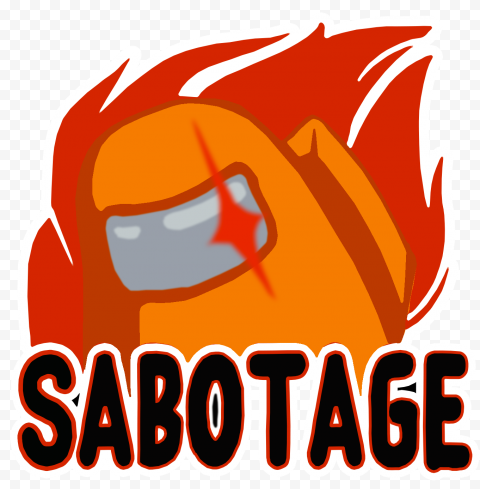 HD Orange Character Among Us Crewmate Imposter Sabotage Logo PNG | Citypng