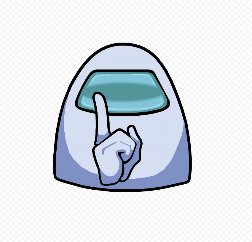 HD White Among Us Character Crewmate Face Front View PNG | Citypng