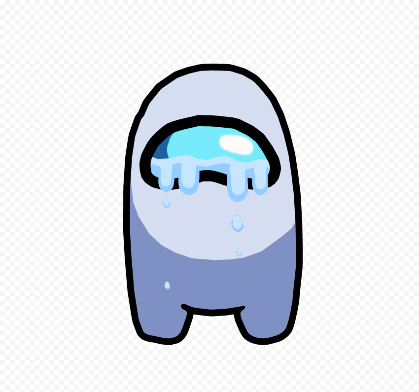 HD White Among Us Character Crewmate Face Front View PNG | Citypng