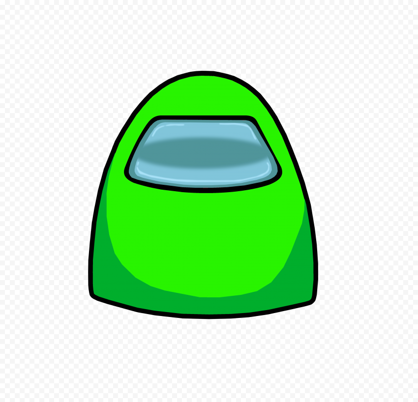 HD Lime Among Us Character Crewmate Face Front View PNG | Citypng