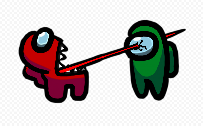 HD Among Us Crewmate Red Character Kill Green PNG | Citypng