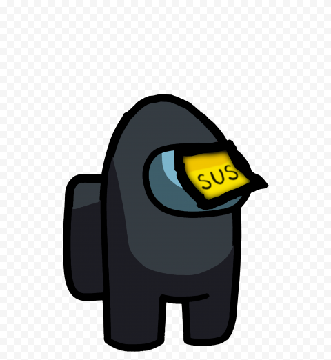 HD Among Us Brown Crewmate Character With Sus Sticky Note Hat PNG | Citypng
