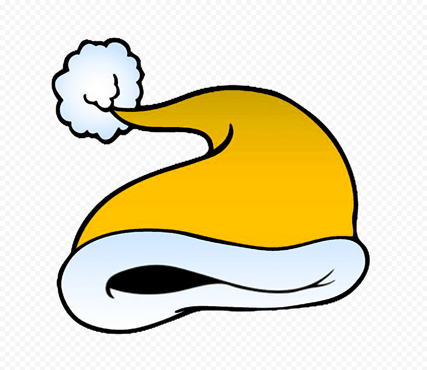 HD Beautiful Yellow Christmas Santa Hat Cartoon Clipart PNG | Citypng