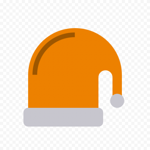 HD Flat Orange Christmas Santa Claus Hat Illustration Icon PNG | Citypng
