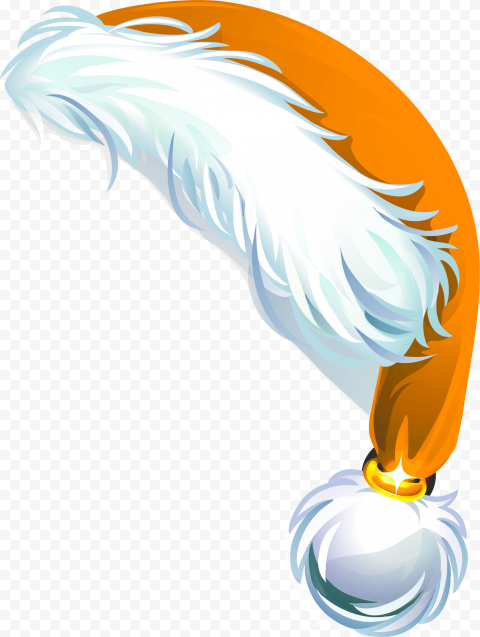 HD Beautiful Orange Christmas Santa Claus Hat Cartoon Illustration PNG ...