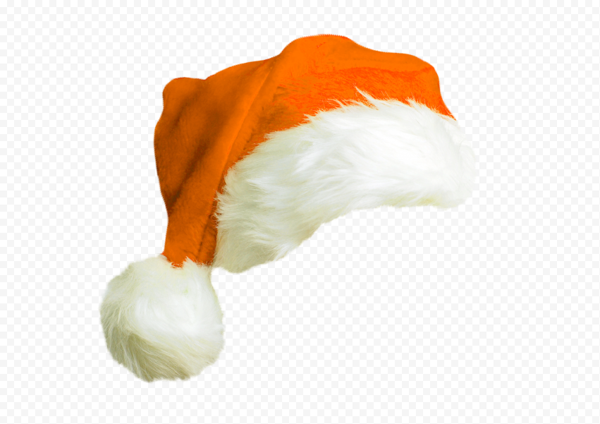 HD Cute Real Orange Christmas Santa Claus Hat PNG | Citypng