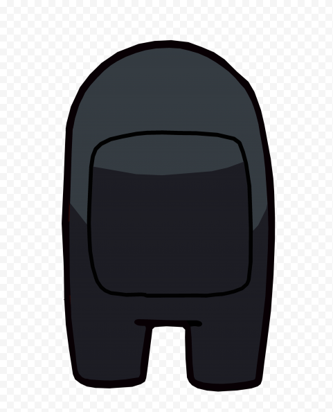 HD Among Us Black Character Back View PNG | Citypng