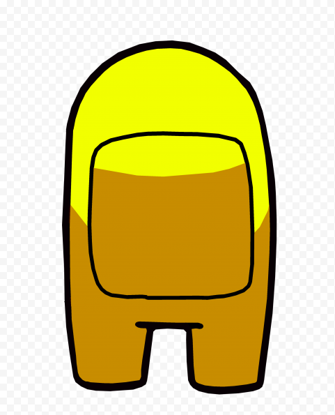HD Among Us Yellow Character Back View PNG | Citypng