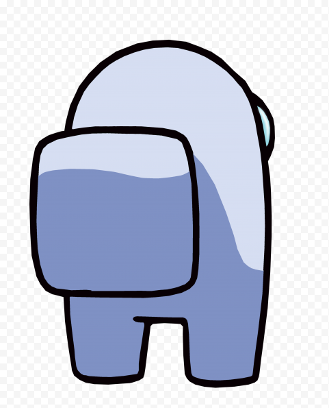 HD White Among Us Character Back View PNG | Citypng