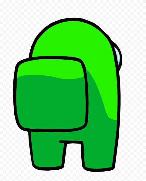 HD Lime Among Us Character Back View PNG | Citypng