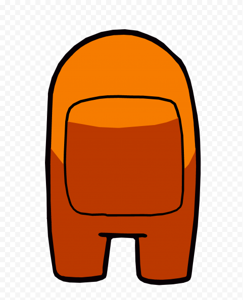 HD Among Us Orange Character Back View PNG | Citypng