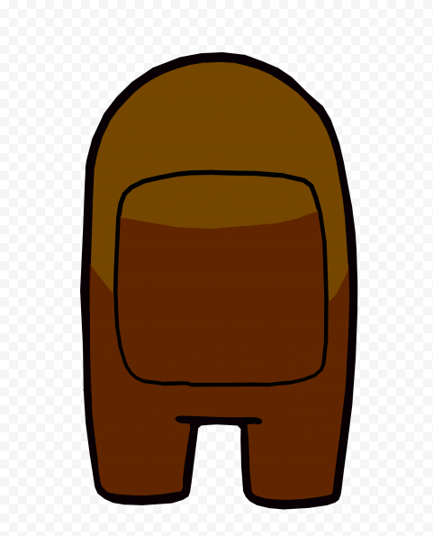 HD Among Us Brown Character Back View PNG | Citypng
