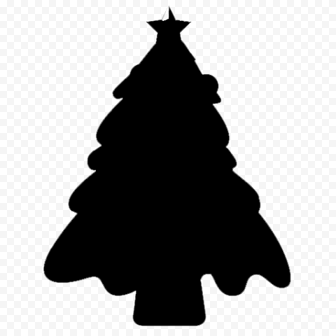HD Black Christmas Tree Shape Silhouette Icon PNG | Citypng