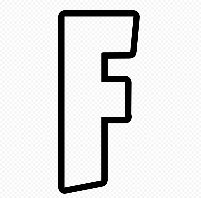 HD Fortnite Black & White F Logo Letter PNG | Citypng