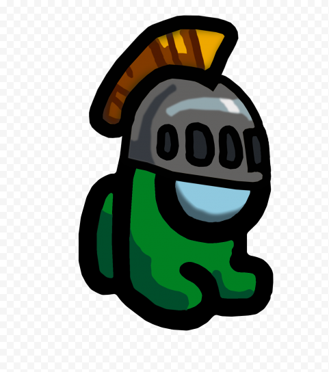 HD Brown Among Us Character Wear Knight Helmet PNG | Citypng