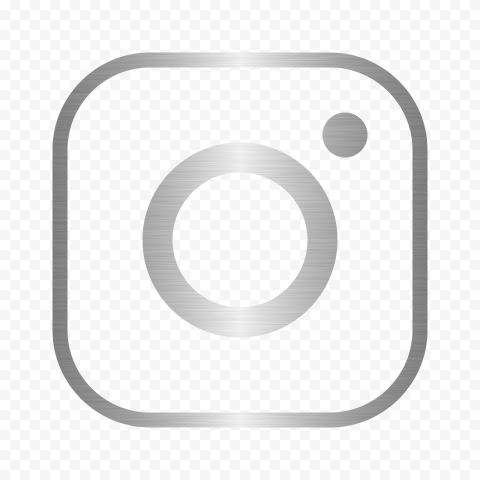 HD Silver Metal Square Outline Instagram IG Logo Icon PNG | Citypng