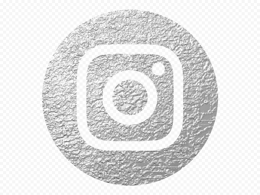 HD Silver Gray Circular Instagram IG Logo Icon PNG | Citypng