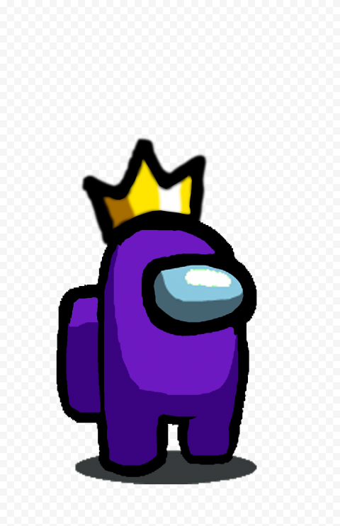 HD Among Us Purple Crewmate Character With Crown Hat PNG | Citypng