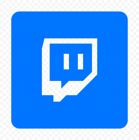 HD Blue Twitch TV Square Outline Icon Transparent Background PNG | Citypng