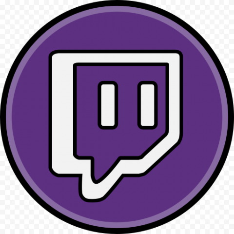 Twitch Purple Circular Vector Icon PNG | Citypng