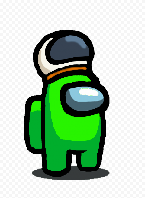 HD Lime Among Us Character Walking With Astronaut Helmet PNG | Citypng
