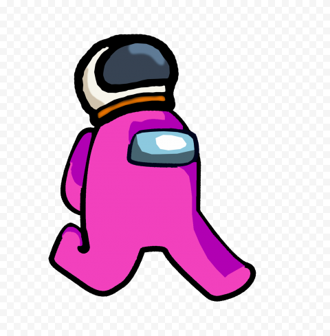 HD Among Us Crewmate Pink Character With Astronaut Helmet Stickers PNG ...