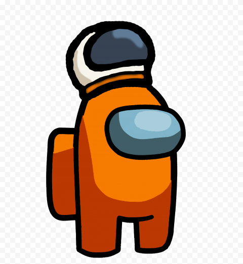 HD Orange Among Us Crewmate Character With Astronaut Helmet PNG | Citypng