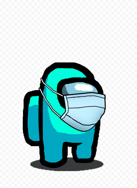 HD Red Among Us Mini Crewmate Character Baby Wearing Surgical Mask PNG ...