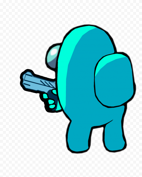 HD Blue Among Us Character Finger Hand Pointing Right PNG | Citypng