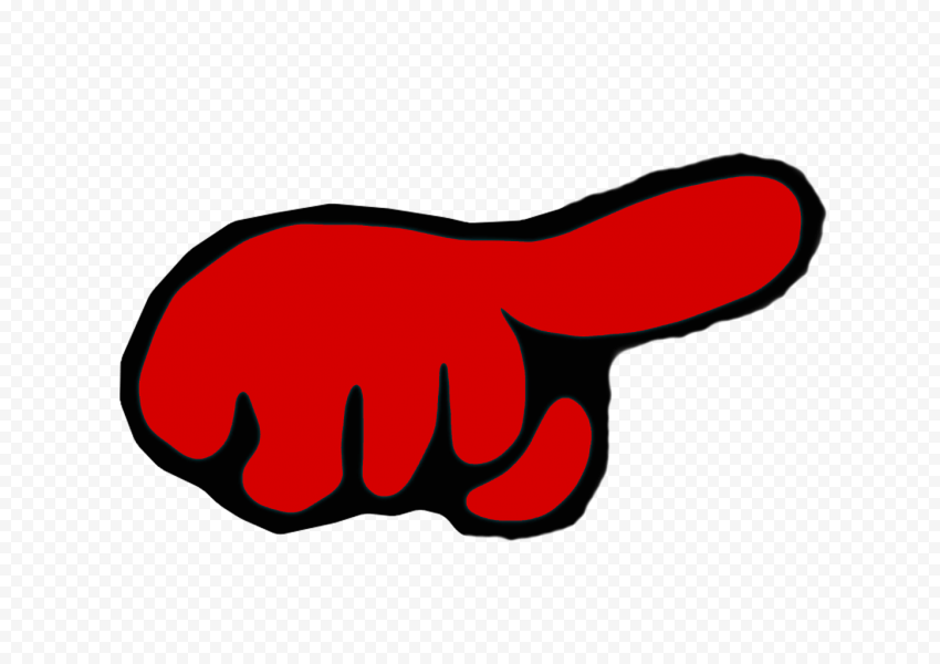 HD Red Among Us Character Finger Hand Pointing Right PNG | Citypng